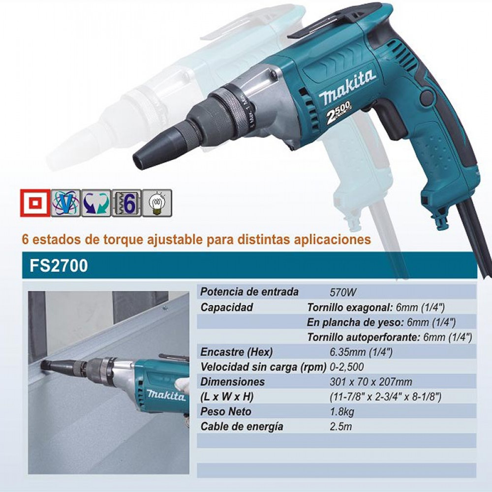 Atornillador Eléctrico Con Control de Profundidad y Control de Torque ...